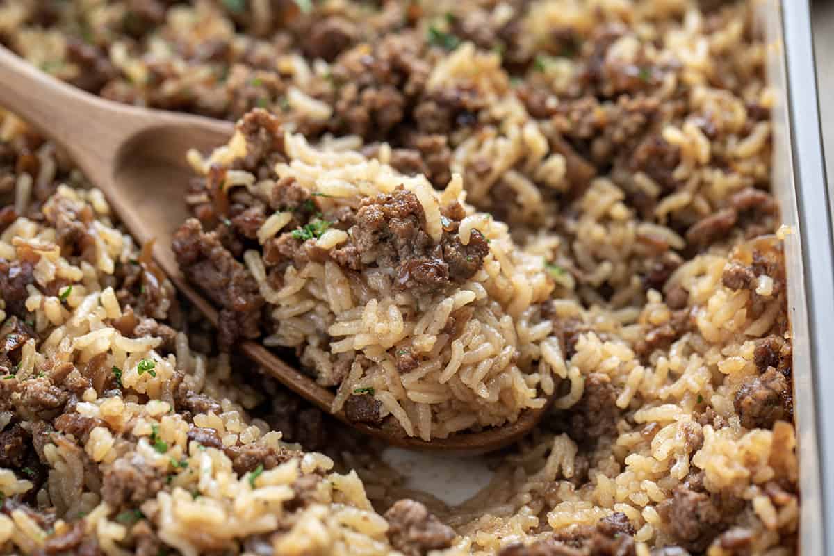 Cheesy Beef and Rice Casserole